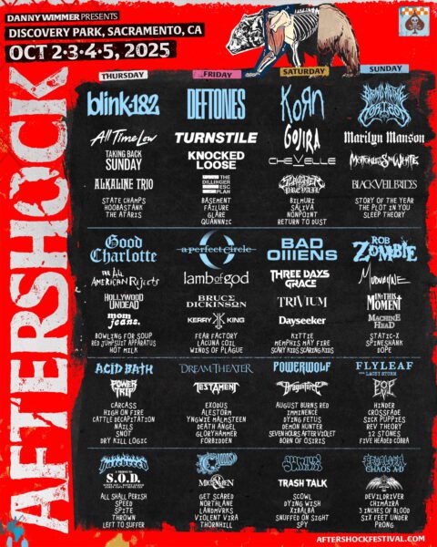 Aftershock 2025 Lineup Announced feat. blink-182, Deftones, Korn ...